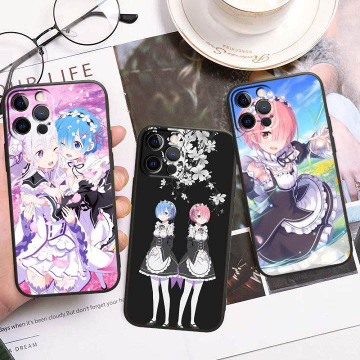 Cartoon ReZERO Girl For iPhone 15 14 13 12 11 XS XR X 7 8 6 6S Pro Max ...