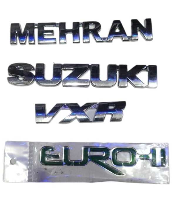 Suzuki Mehran Vxr Chrome Grill Logo S Euro ll Emblem Complete Set ...