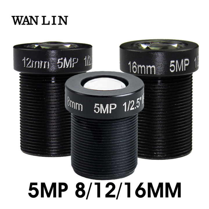 M12 5MP 8MM 12MM 16MM CCTV Lens 5.0Megapixel for HD Security IP Camera ...