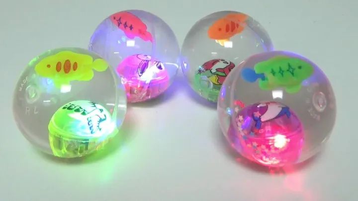LED Flashing Light Rubber Bouncing Ball For Kids - Bouncing Rubber ...