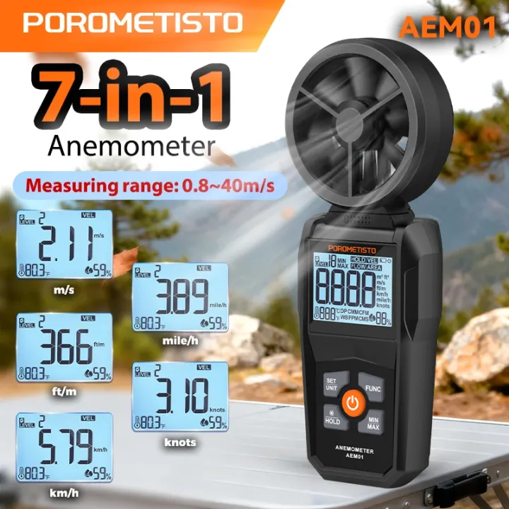Digital Anemometer 0.8~40m/s Handheld Wind Speed Meter Air Velocity ...