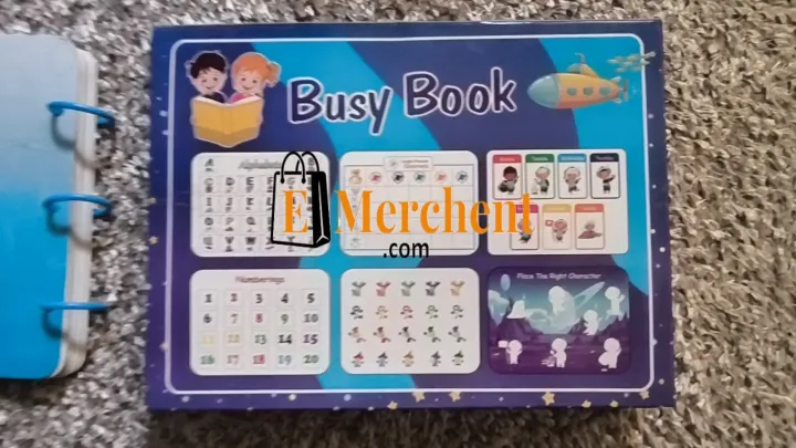Busy Board Children's Montessori Busy Book Set for Preschool Learning ...
