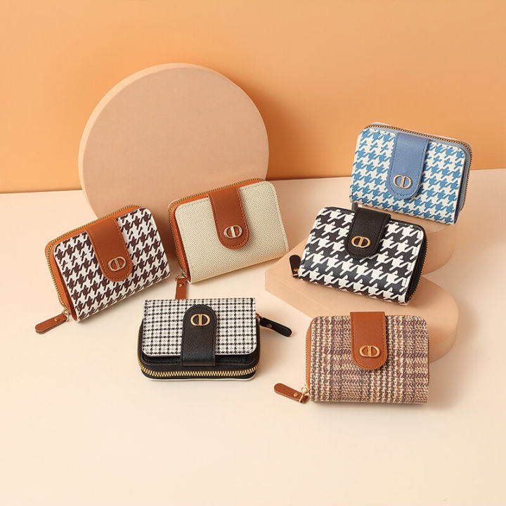 Korean-style easy-to-carry purse wallet large capacity coin purse two ...