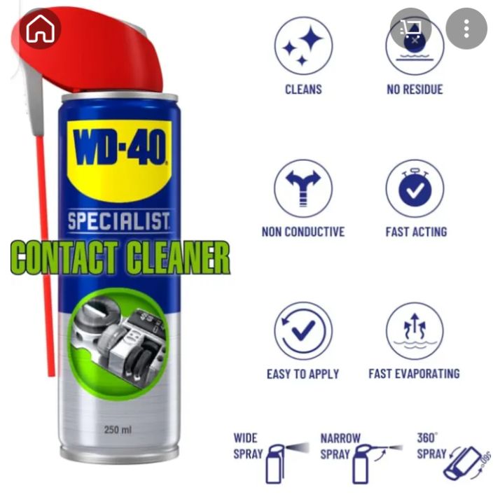 wd40) contact cleaner spray made in Uk 250ml | Daraz.pk
