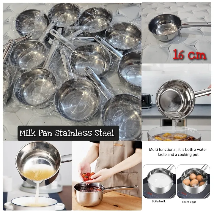 "15cm Steel Milk Pan – Durable, Non-Stick, Perfect for Milk, Sauces ...