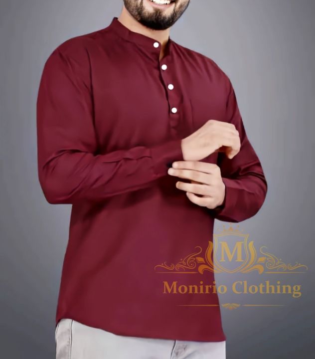 Trendy Formal Maroon Color Katua, Fatua for Men | Casual Shirt | Katua ...