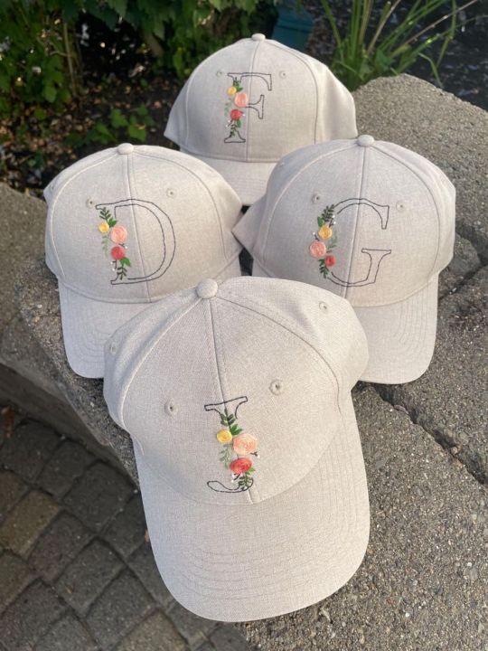 hand embroidered caps with your name initials | Daraz.pk
