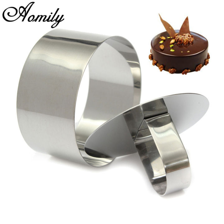Aomily DIY Fondant Mousse Cake Mold Stainless Steel Decorating Tools ...