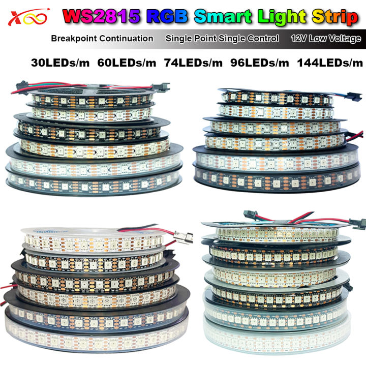 DC12V WS2815 Led Lights Dual Signal RGBIC Led Strip Light 2815 Flexible ...