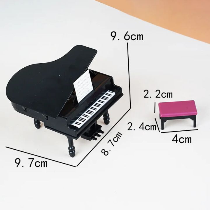 1PC Mini grand piano dollhouse furniture model shooting props dollhouse ...