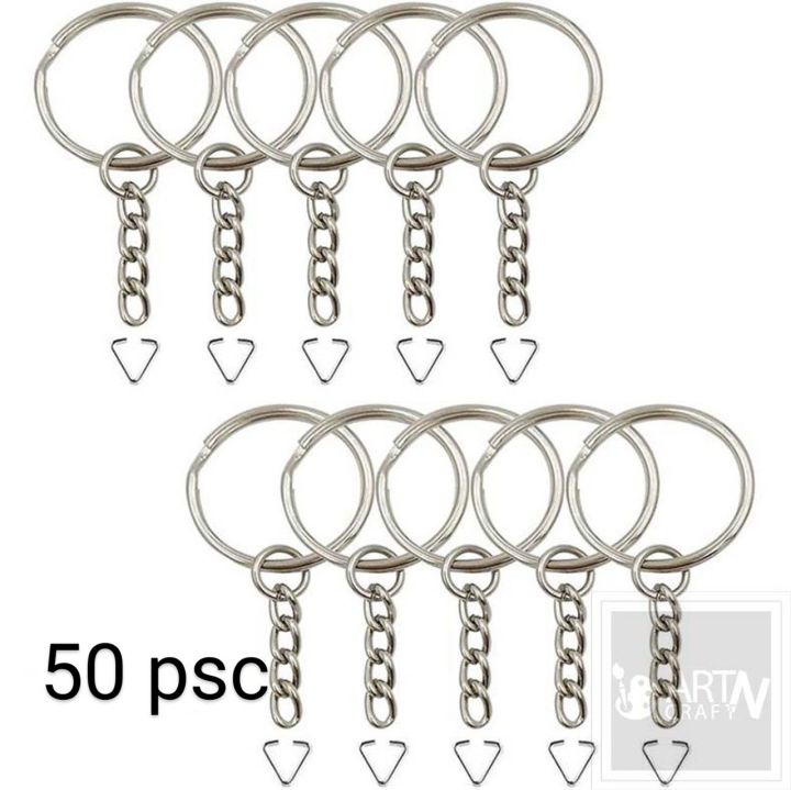 key tag chain and iron Triangle Rings (gold & silver ) | Daraz.lk