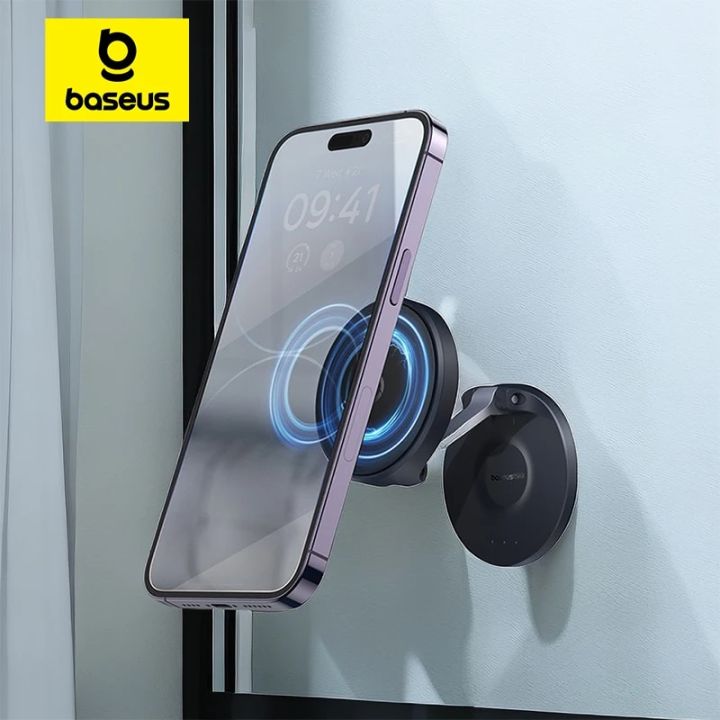 Baseus Magnetic Wall Holder Phone Stand Magnet Suction for iPhone 15 14 ...