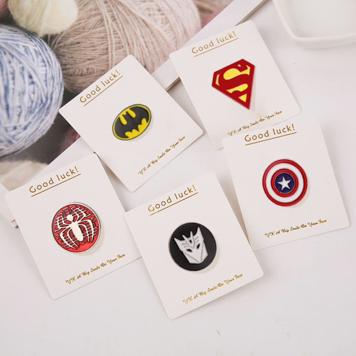 5pcs Marvel Avengers Superhero Captain America Enamel Lapel Pin Trend ...