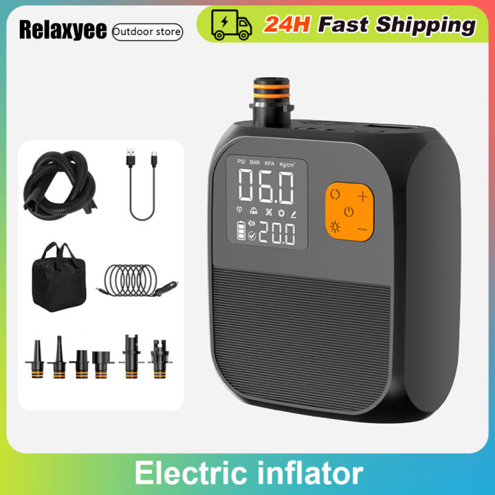 Portable Paddle Board Pump 25PSI High Pressure Electric Air Compressor ...