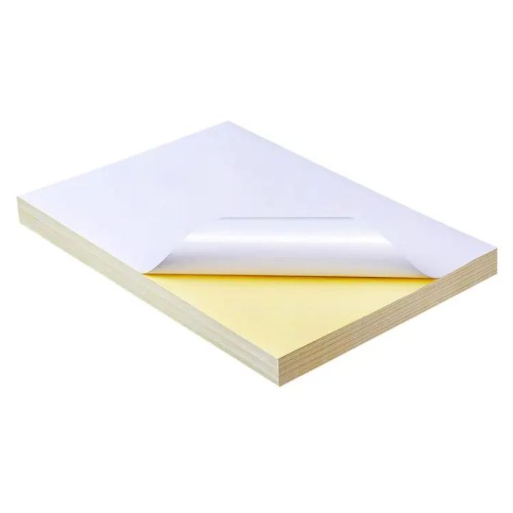 50 Sheets A4 Glossy Self Adhesive Sticker Label Paper for Laser and ...