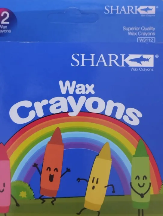 Shark wax crayons - 12 colour regular | Daraz.pk