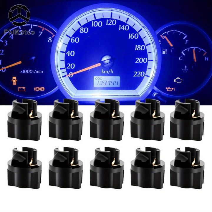 10pcs T5 Base Wedge Twist Lock Socket for Dashboard Instrument Panel ...