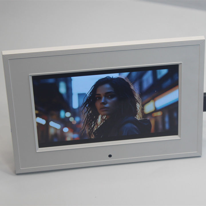 7Inch 1024*600 Digital Photo Picture Frame Alarm Clock Player Album ...