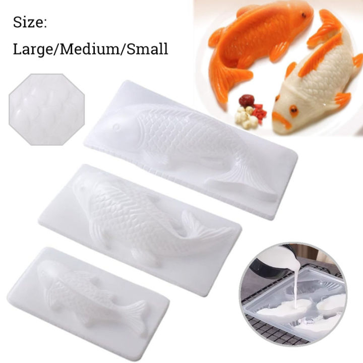 Handmade 3D Koi Fish Shape Pudding Molds Silicone Mold Sugarcraft Mold ...