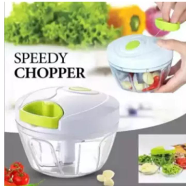 Easy Vegetable Chopper Onion Garlic Fruits Meat Speedy Spin Cutter ...