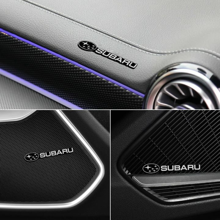 3D Car Stickers Aluminum Emblem interior Speaker audio Badge for Subaru ...