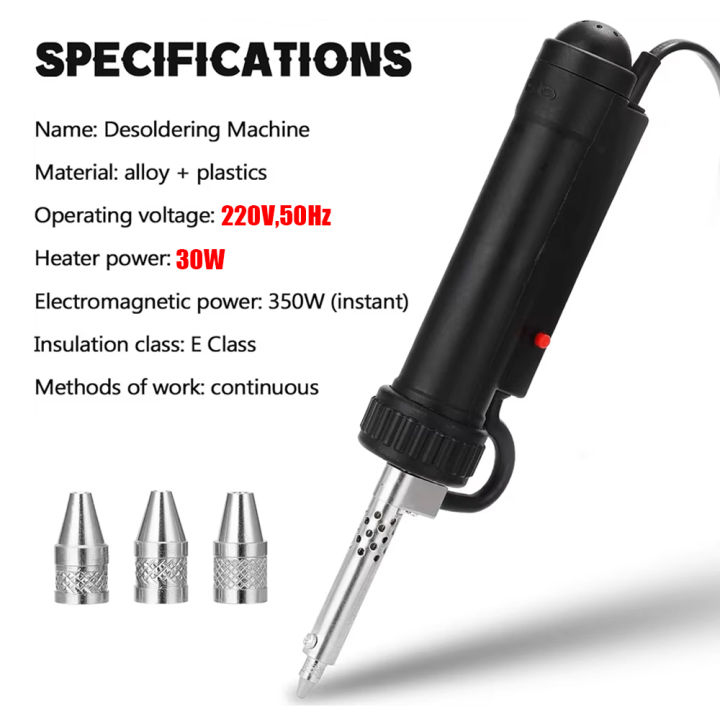 BBT-680 Electric Vacuum Solder Sucker Portable Soldering Desoldering ...
