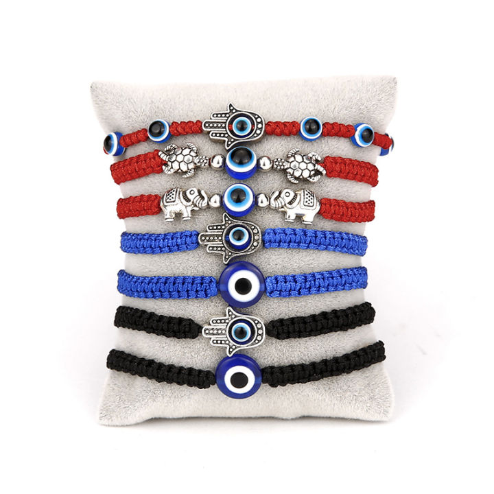 Turkey Evil Eyes Bracelet Men Women Handmade Weaven Lucky Red Thread ...