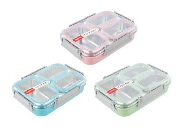 Stainless Steel Lunch Box (3 compartment) | Daraz.pk