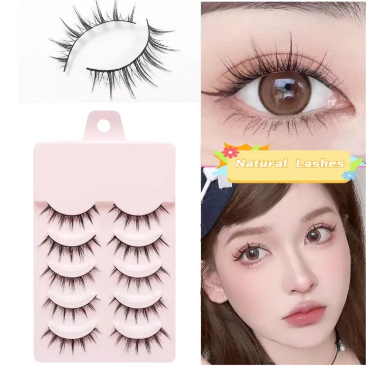 MIAOJIE New Manga Lashes 5pairs Natural Lashes 19 Styles of False ...