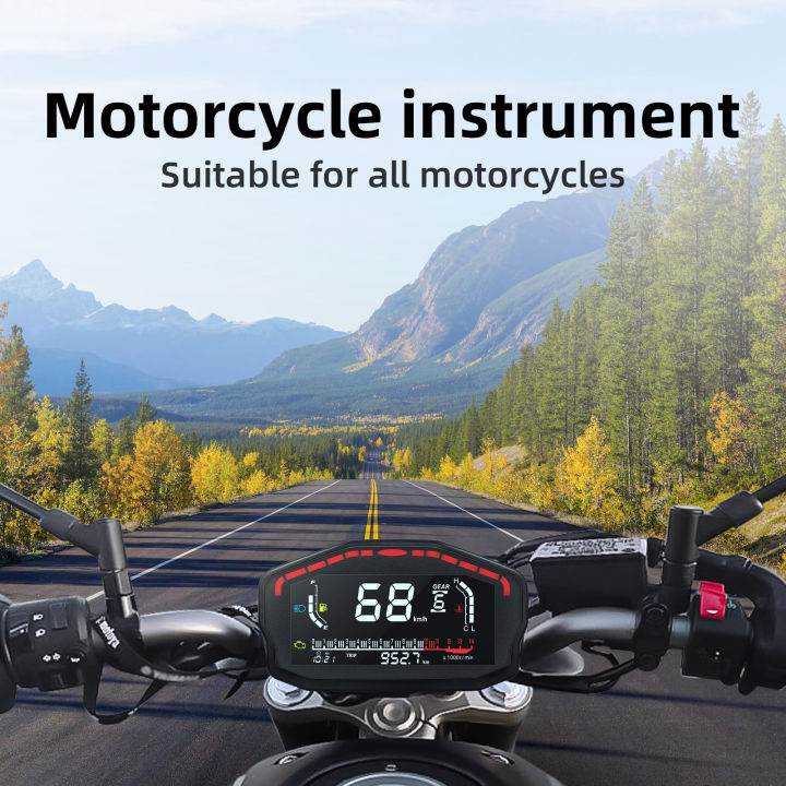 AD Motorcycle Modified Instrument + Speed Sensor Motorcycle Speedometer ...