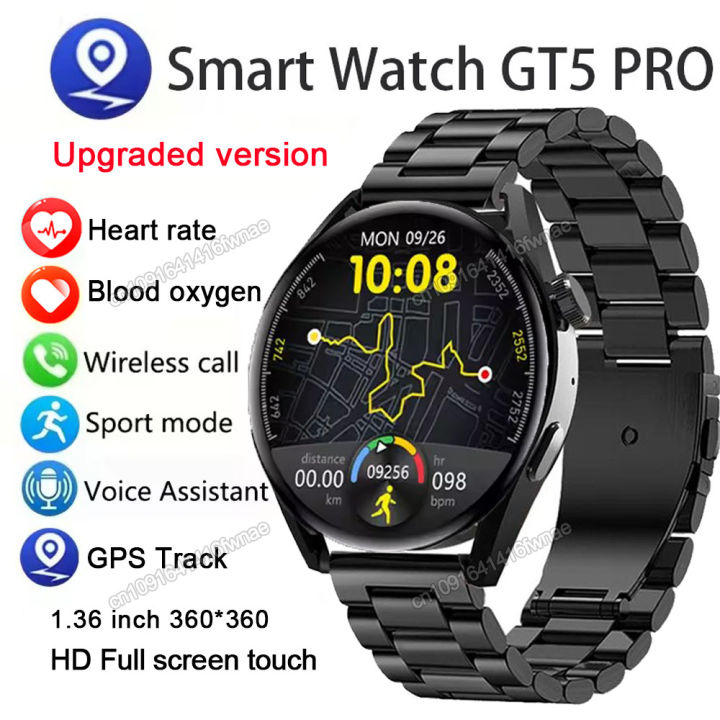 GT5 PRO Smart Watch Men Watch 5 Pro AMOLED HD Screen Bluetooth Call GPS ...