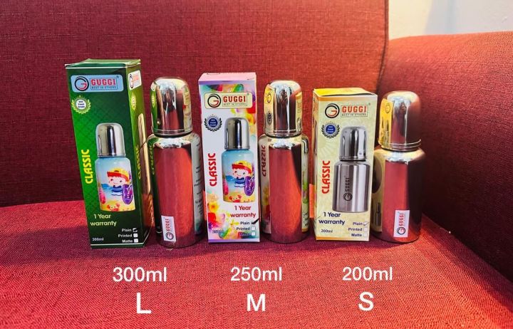 GUGGI Stainless Steel Classic Water Bottle | Daraz.lk