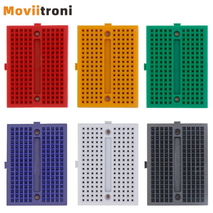 6 Pcs Mini Breadboard Kit with 170 Tie Points - Solderless SYB-170 Prototype PCB Bread Board for ...