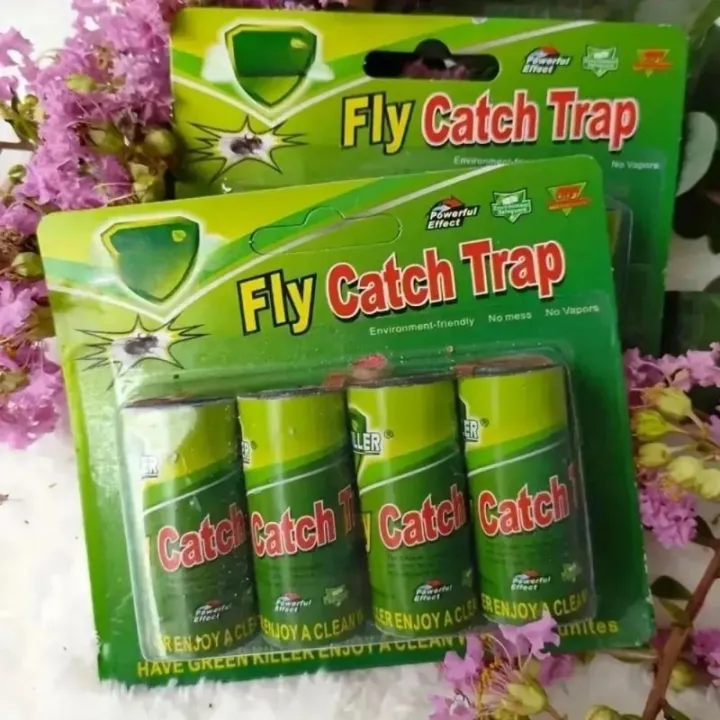 4pcs Sticky Fly Strip Fly Catcher Easy Fly Trap Tape Fruit Fly Traps ...