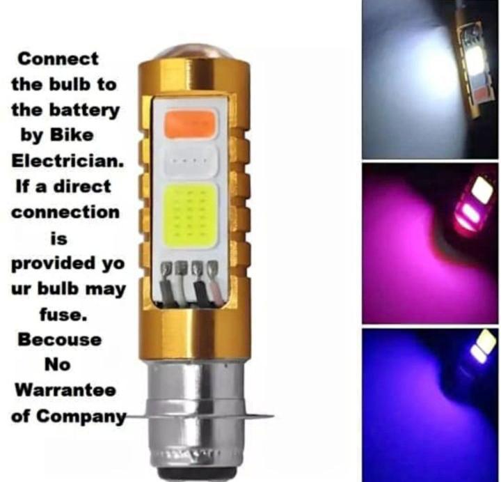 1 Pcs Headlight Led Bulb White Multicolour Flashing 12 Volt Universal ...