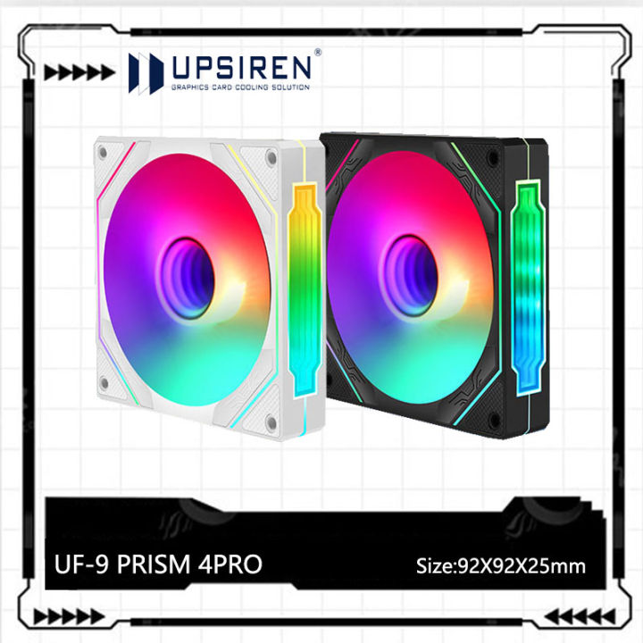 UPSIREN UF-9 PRISM 4 PRO Computer Chassis Fan，92mm ARGB 4 Pin PWM Quiet ...
