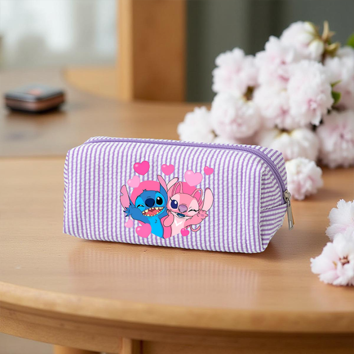 1Pc Stitch student pencil case, stationery storage bag, Travel Toiletry ...