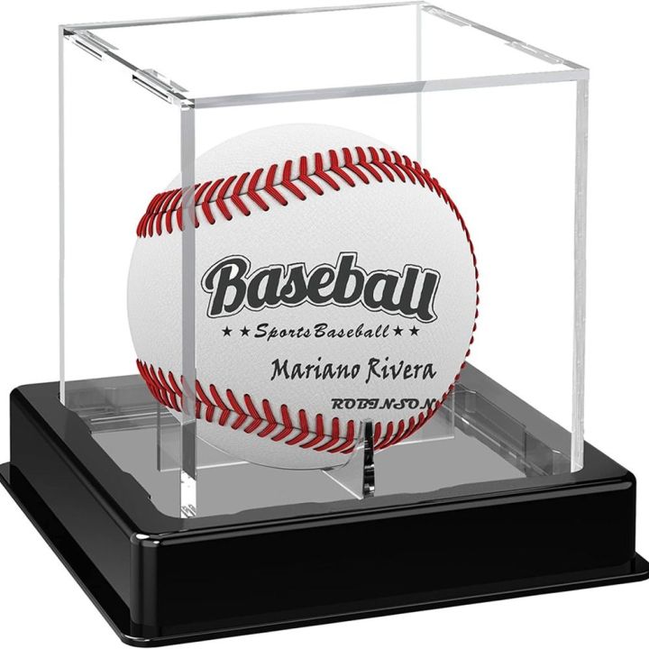 Baseball Display Case, Baseball Holder Clear Ball Display Cube Box, UV ...