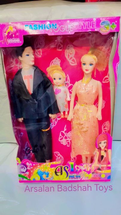 Beautiful Barbie Doll Couple Family Set Toy For Girls , Husband Wife ...