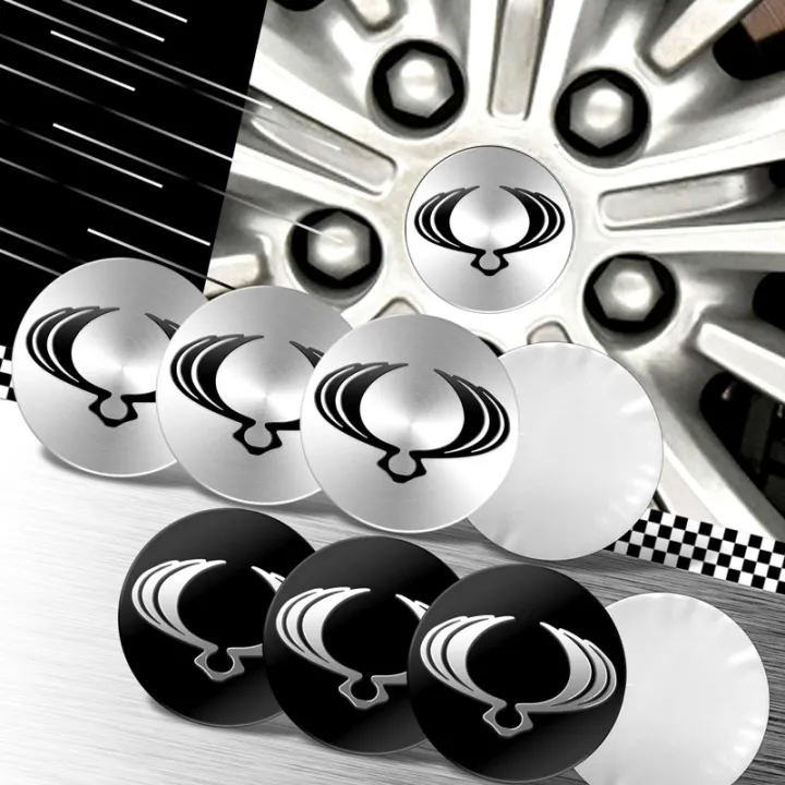 4Pcs 56mm Car Wheel Center Cover Sticker Hub Cap Decals For Ssangyong ...
