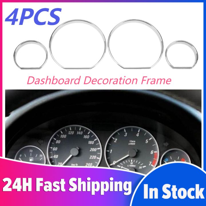 4PCS Dashboard Decoration Frame For BMW E46 Car Circle Auto Car Front ...