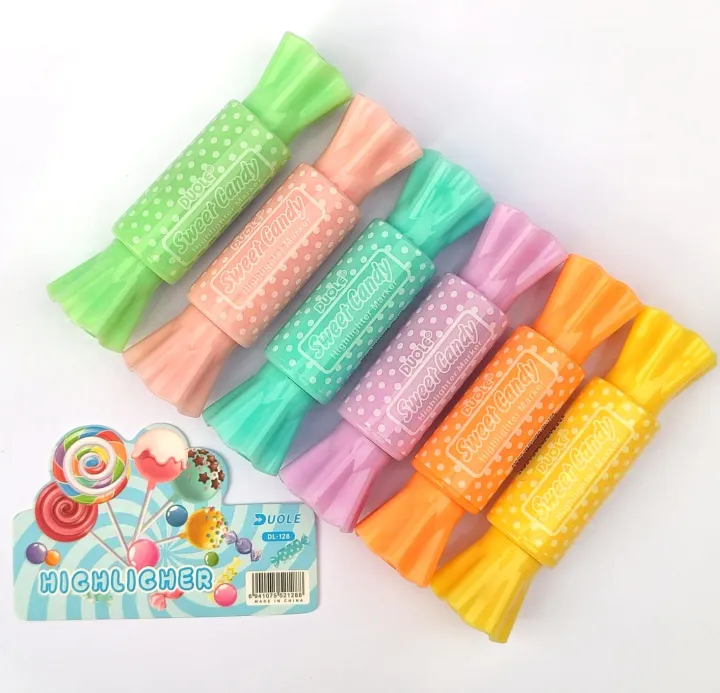 double headed cute and fancy double sided candy shaped highlighter and ...