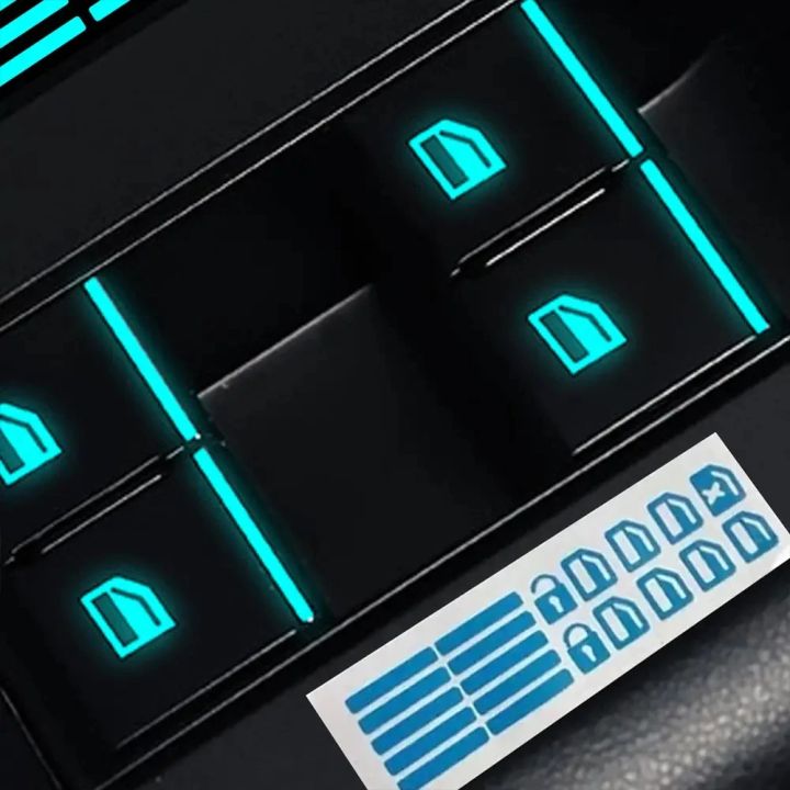 Car Function Button Sticker Fluorescent Switch Button Sticker ...