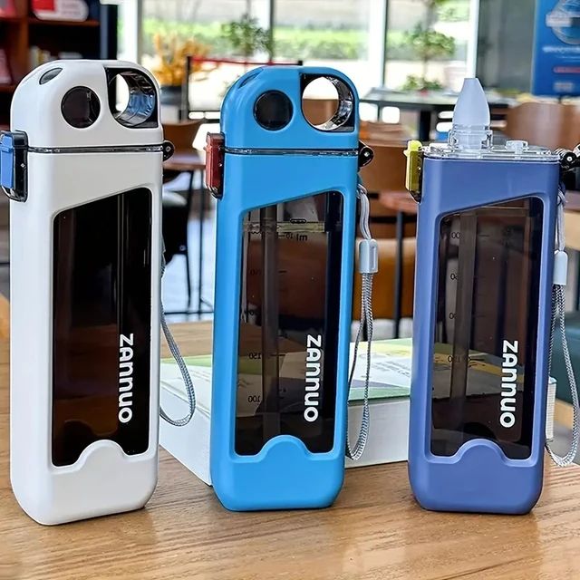 Imported Water Bottle ZANNUO350 ml elegant Design with Straw easy to ...