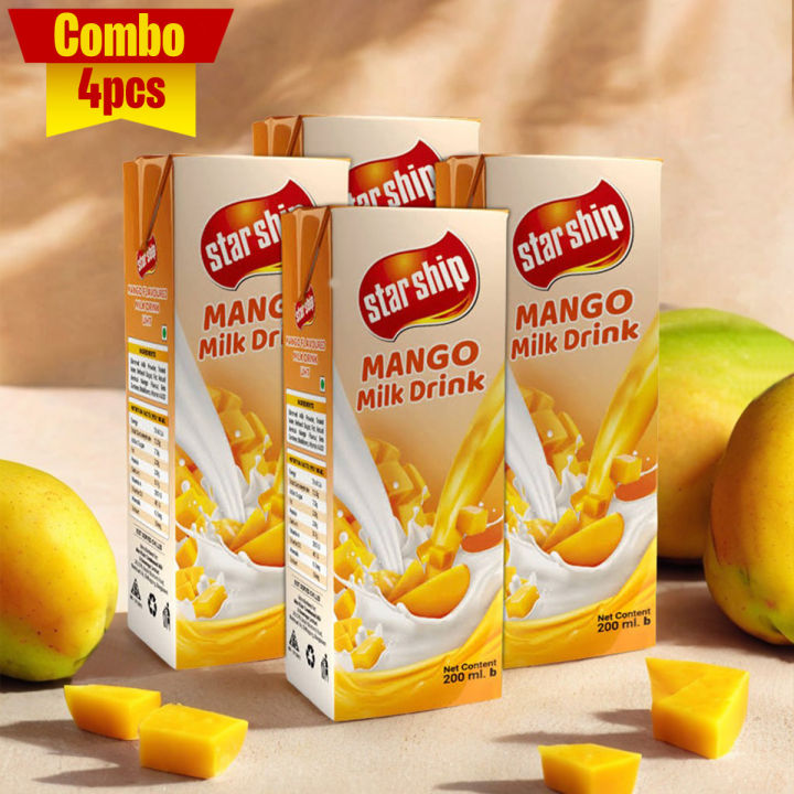Starship Mango Milk Drinks 200ml - 4pcs Combo | Daraz.com.bd