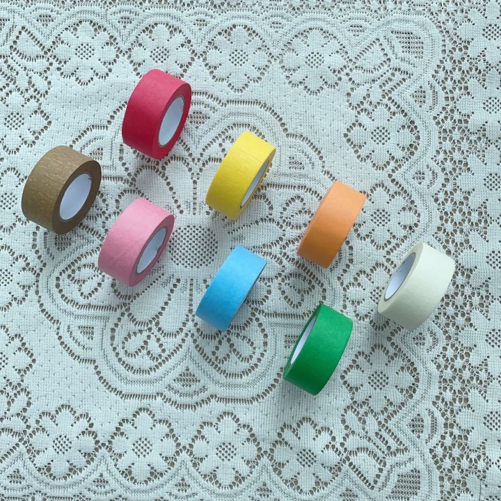 8 Rolls Colored Masking Tape Rainbow Colors Painters Painting Craft ...