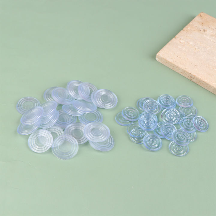 30Pcs Furniture Glass Table Pads Round Transparent Rubber Tea Table Mat ...