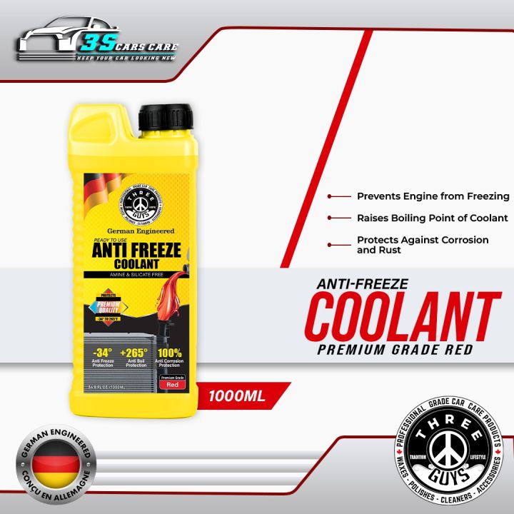 Anti Freeze Coolant Premium Grade Red Three Guys (German Engineered ...