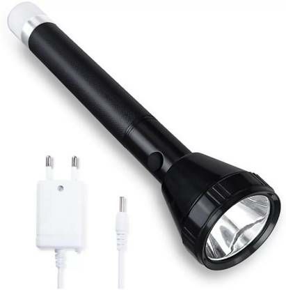 Rechargeable 2 In 1 Long Range Watt Led Torch With Long Emergency Tube ...