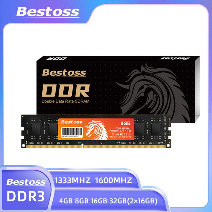 Bestoss Memoria RAM DDR3 4GB 8GB 16GB (2x8GB) Kit 1333MHz 1600MHz 1.5V ...